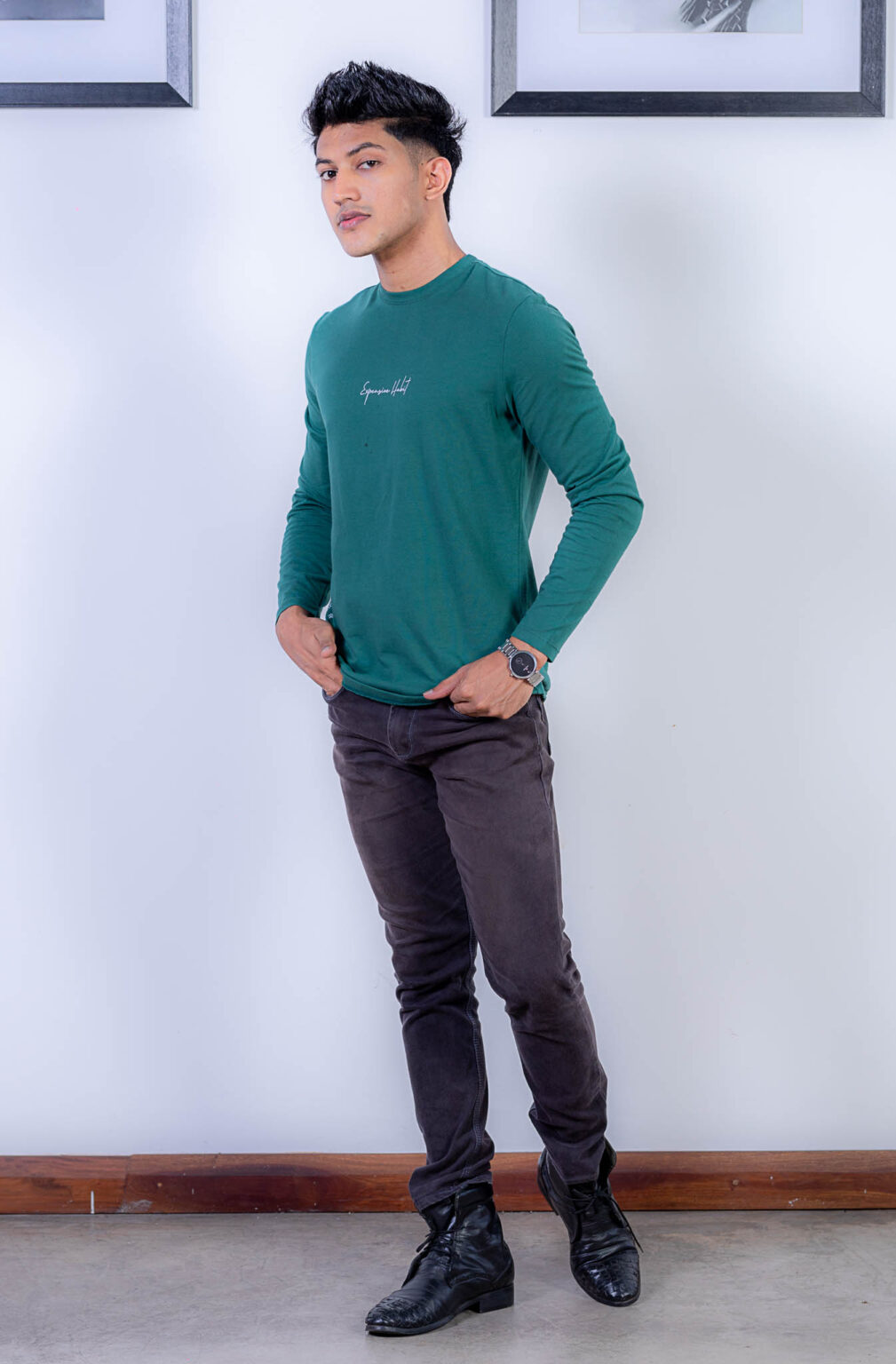 MENS CREW NECK & LONG SLEEVE PRINT T-SHIRT – Bliss Clothings